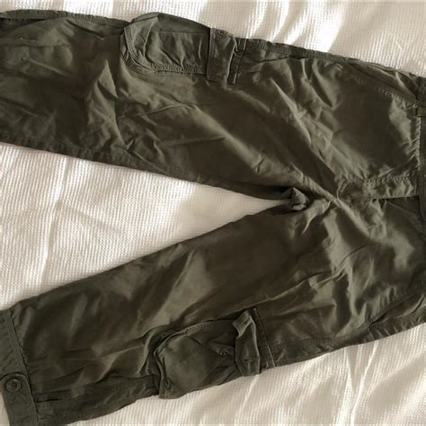 Vintage Mango Low Rise Khaki 34 Cargo Pants Depop