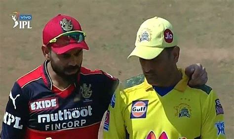 Ms Dhoni Virat Kohli Bromance At Toss Ahead Of Csk Vs Rcb Ipl 2021 Game