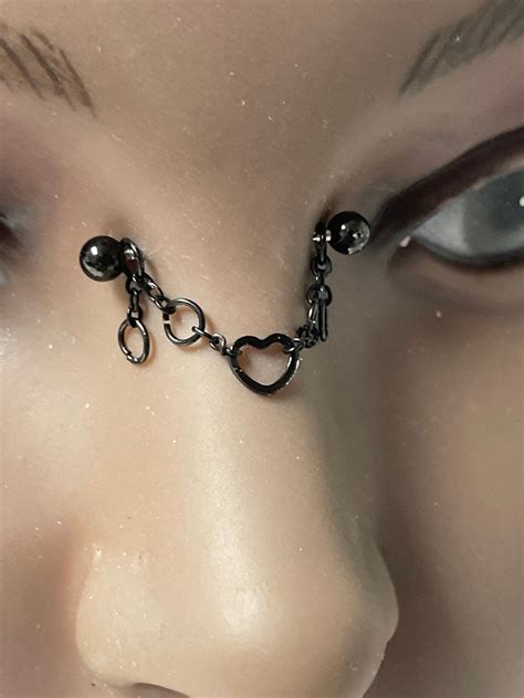 Nasallang High Nostril Jewelry Bridge Piercing Jewelry Eyebrow