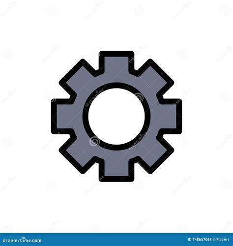 Engranaje Ajuste Icono Plano Del Color De La Rueda Plantilla De La