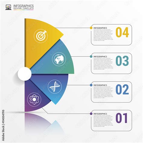 Infographic Report Template With Lines Vector Stock Vector Adobe Stock