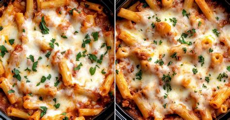 Slow Cooker Baked Ziti Easy Comfort Food Recipe