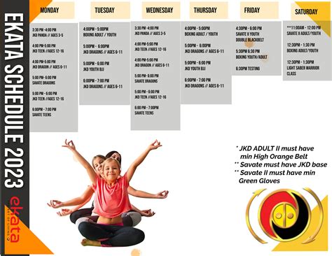Our Schedules Ekata Training Center
