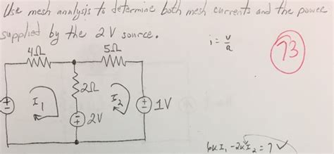 Solved Use Mesh Analysis To Determine Both Mesh Currents And Chegg Com