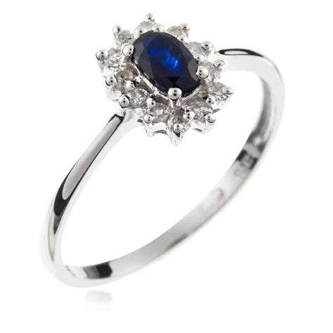 Bague Or Blanc Saphirs Et Diamants OVALE SAPHIR Femme Bague MATY
