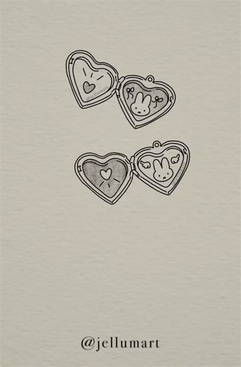 Miffy Locket Heart Tattoos