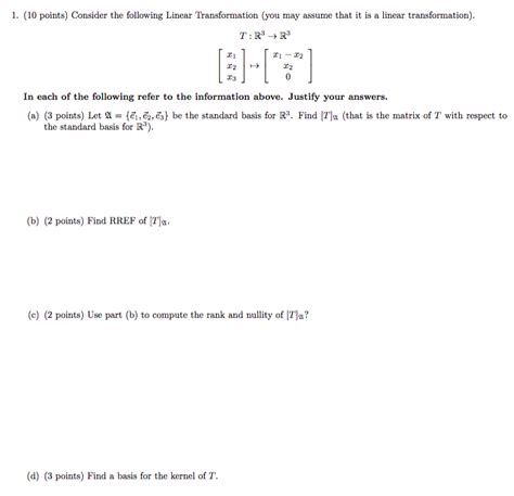 Solved 1 10 Points Consider The Following Linear