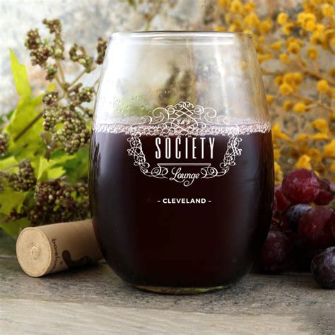 Customizable Barconic 12 Ounce Stemless Wine Glass Logobarproducts