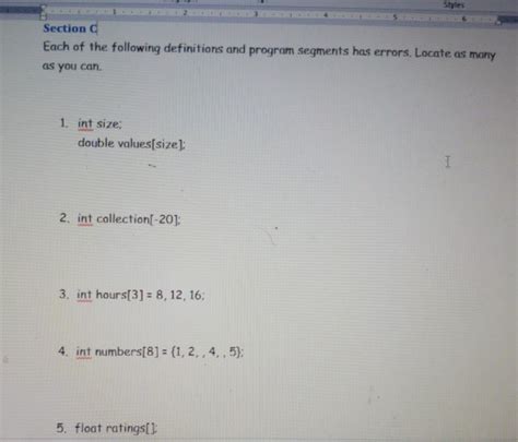 Solved Each Of The Following Definitions And Program