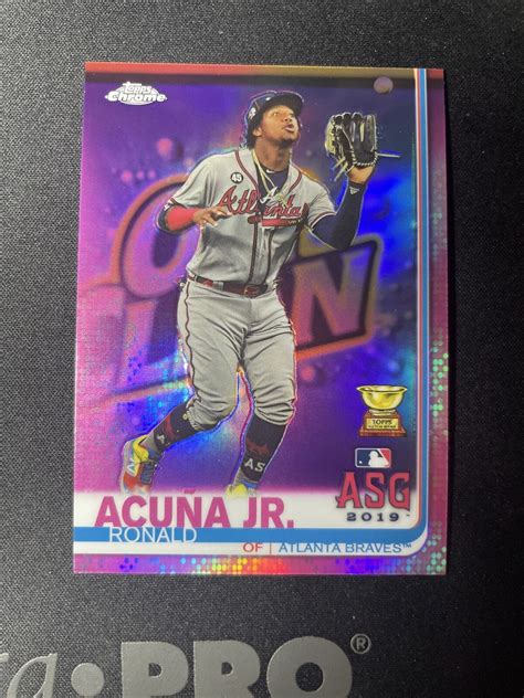 2019 Topps Chrome Update 81 Ronald Acuna Jr Pink Refractor Gold Cup