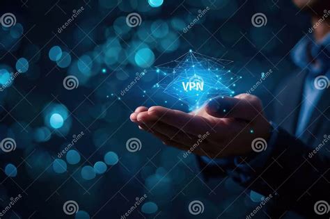 Vpn Virtual Private Network Security Internet Tunneling Protocol Concept Man Using Vpn To