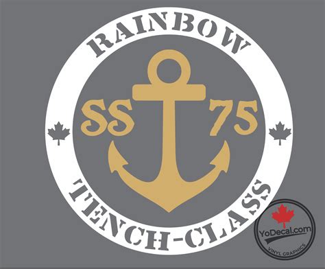 Tench Class Ss 75 Rainbow Premium Vinyl Decal Sticker