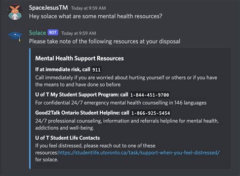 Solace Discord Bot Devpost