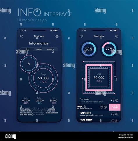 Mobile Application Interface Ui Design Vector Illustration Stock Vector Image And Art Alamy