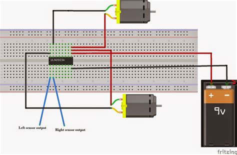Line Following Robot Without Microcontroller Circuit Diagram