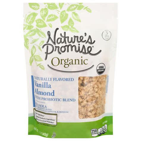 Save On Natures Promise Organic Granola Vanilla Almond With Probiotic
