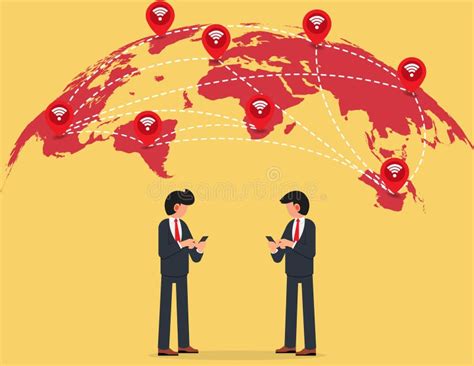 Businessman Using Mobile Smart Phone Global Business Internet