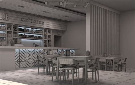 커피 숍 내부 장면 3d 모델 Turbosquid 1268118