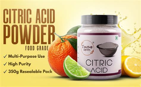 Flavour Drum Citric Acid 350 G Food Grade Nimbu Sat Amazonae