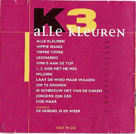 Alle Kleuren K3 CD Album Muziek Bol
