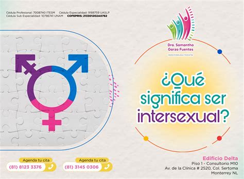 ¿qué Significa Ser Intersexual 👉 “intersexual” Es Un Término Que Se