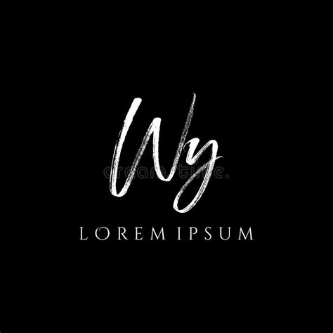 Letter Wy Simple Monogram Logo Icon Design Stock Vector Illustration