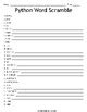 Python Word Scramble Programming Language Word Puzzles Vocabulary