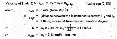 Velocity Analysis Procedure By Instantaneous Centre Method Kinematics