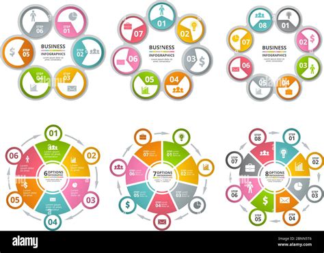 Formes De Cercle Pour Les Infographies Graphiques Radiaux