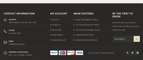 magento 2 custom footer footer builder extension ulmod