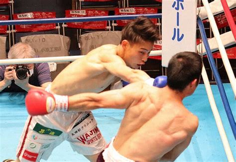 輪島功一氏の孫・磯谷大心が東日本新人王決勝進出 96秒電撃tkoでプロ4戦連続ko勝ち ライブドアニュース