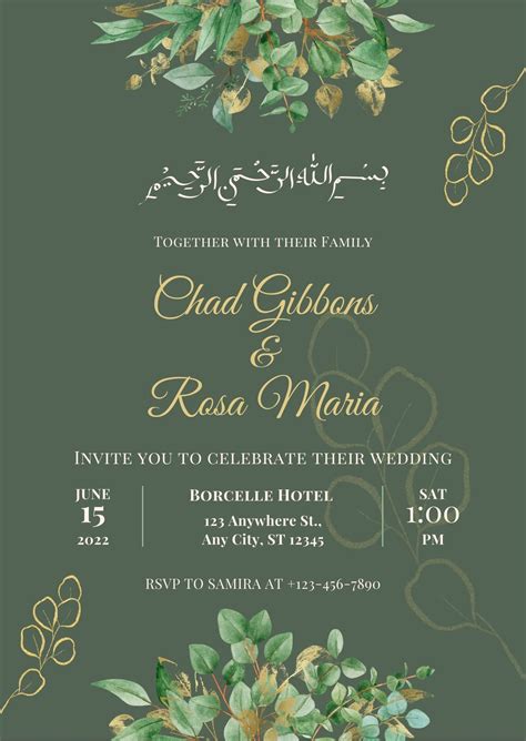 Wedding Invitation Templates To Customize For Free Canva 59 Off