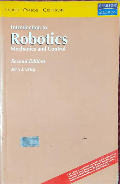 Urbanbae Introduction To Robotics Mechanics And Control Nd Edition By John J Craig