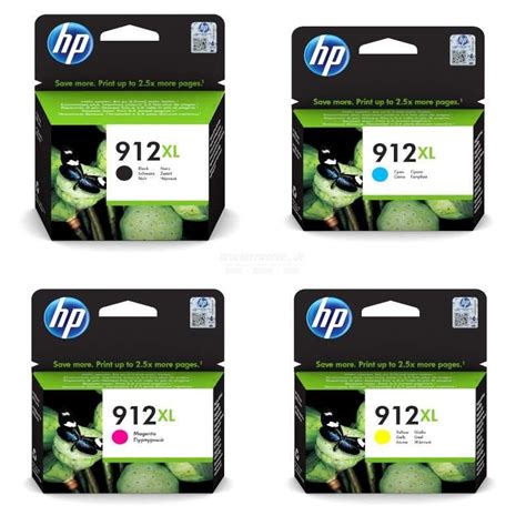 Set Genuine Inkjet Cartridges HP 912 XL C/M/Y/K HP israel 03-9307608