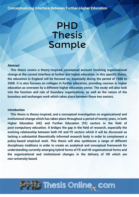 Phd Thesis Sample Phd Thesis Online Page 1 1 Flip Pdf Online