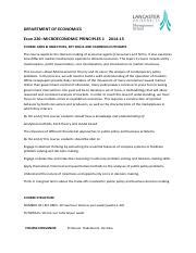 Econ 220 Pdf DEPARTMENT OF ECONOMICS Econ 220 MICROECONOMIC