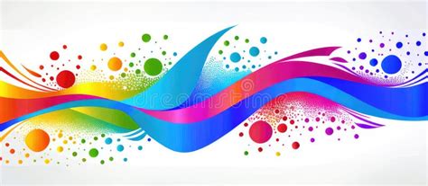 Gradient Geometry Shape Colour Abstract On White Background Stock