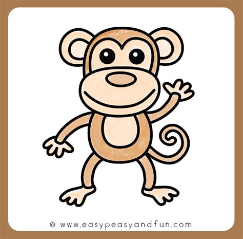 Monkey Drawing Easy Step By Step Brenna Jeffers