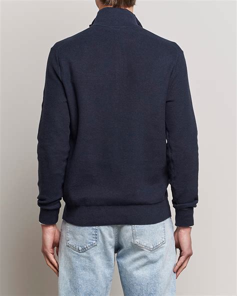 Polo Ralph Lauren Textured Half Zip Navy Heather At