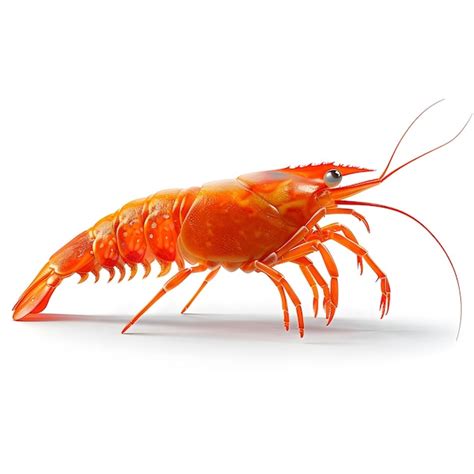 Orange Lobster Isolated On White Background Premium Ai Generated Image