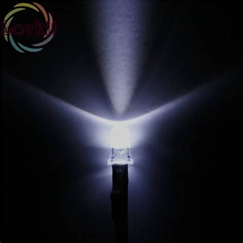 20pcs 5mm Led Pre Wired 12v Resistor White Bright Emitting Diode Round