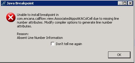 My Developer Notes Breakpoint En Eclipse Desabilitado