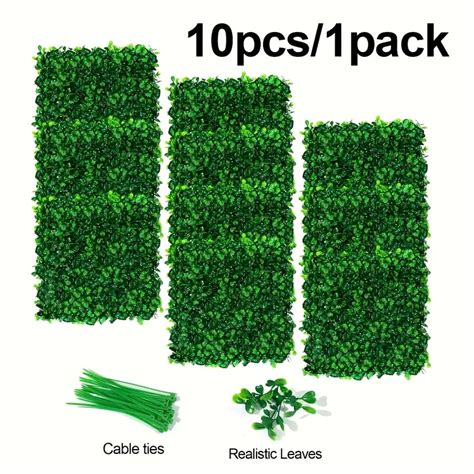 Grass Wall Panels Nylon Ties A T Artificial Boxwood Temu