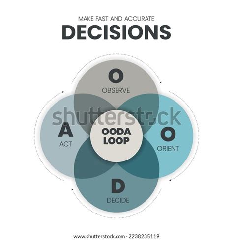 Ooda Loop Infographics Template Banner Vector Stock Vector Royalty