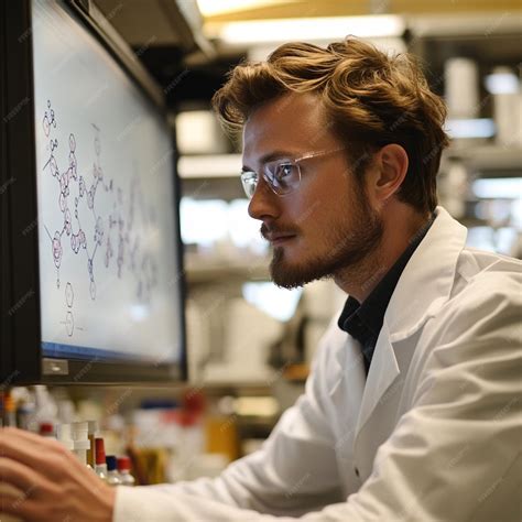 A Chemist Visualizing Detailed Reaction Pathways Using Computational Models Premium Ai