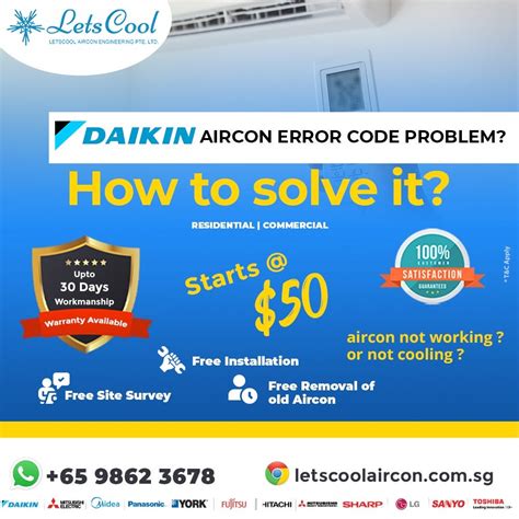 Daikin Aircon Error Code Problem How To Solve It By Bahesip Jun