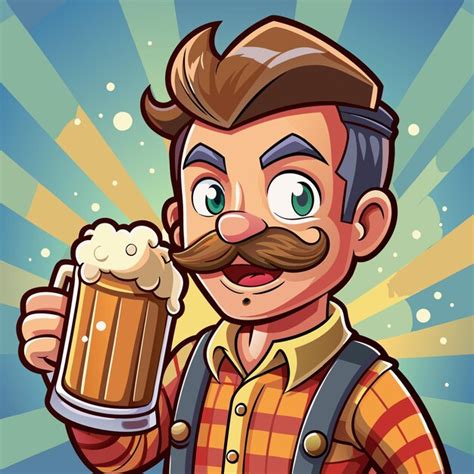 Cartoon Character Drinking Beer Images Free Download On Freepik