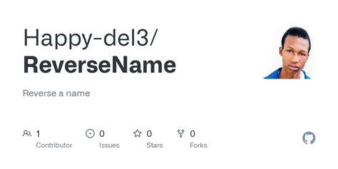 github happy del3 reversename reverse a name