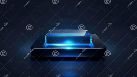 Realistic Modern Illustration Of Minimal Composition With An Empty Cube