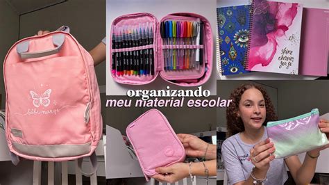 Organizando Meu Material Escolar De Youtube